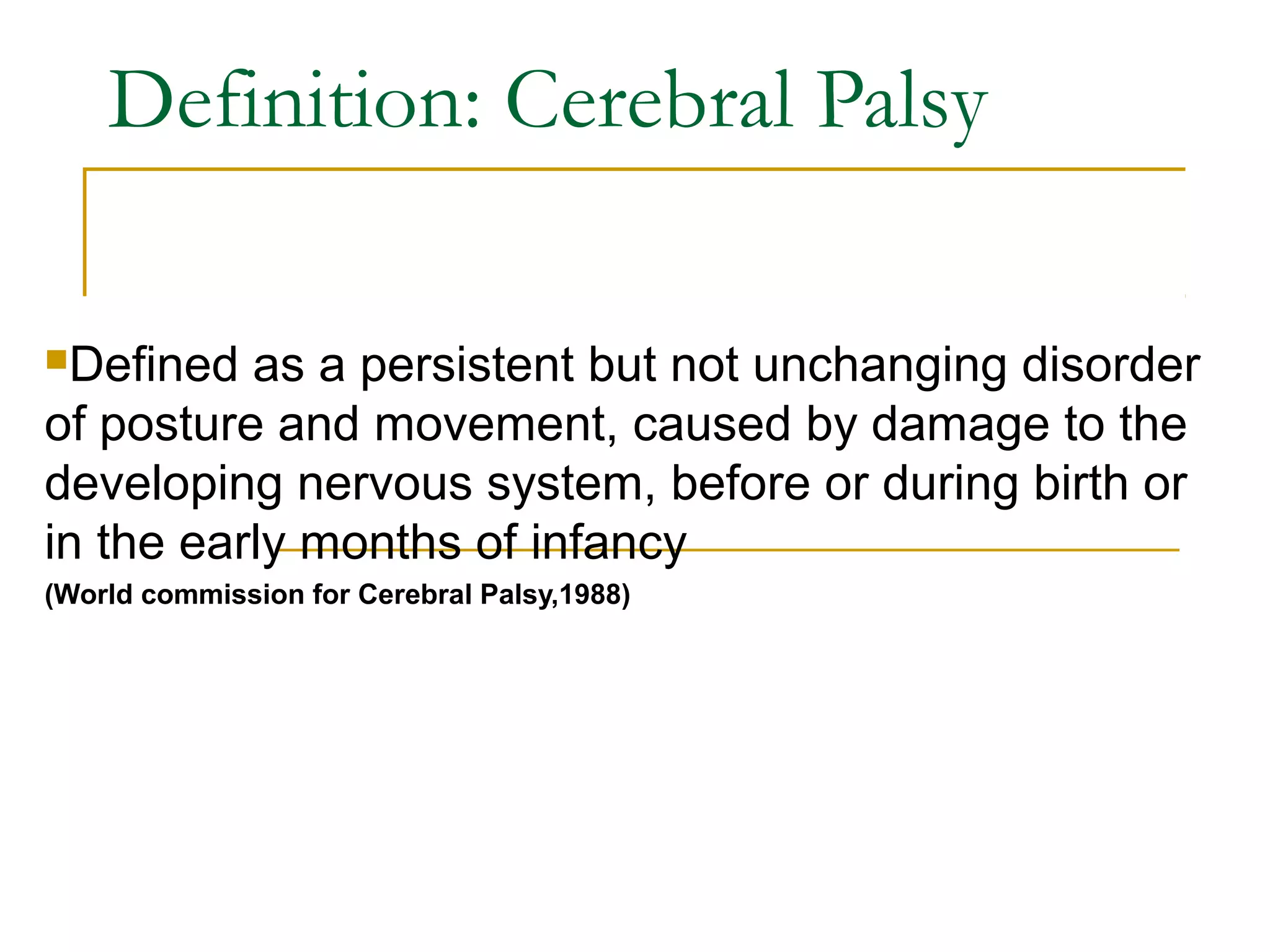 Spasticity management in Cerebral Palsy | PPT
