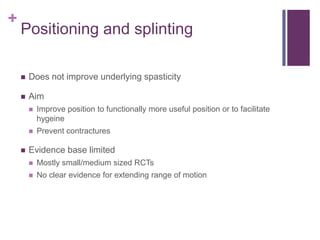 Spasticity management after stroke | PPTX