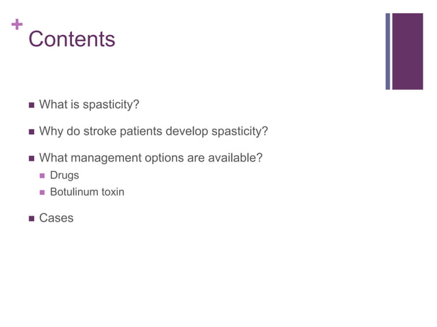 Spasticity management after stroke | PPTX