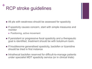 Spasticity management after stroke | PPTX