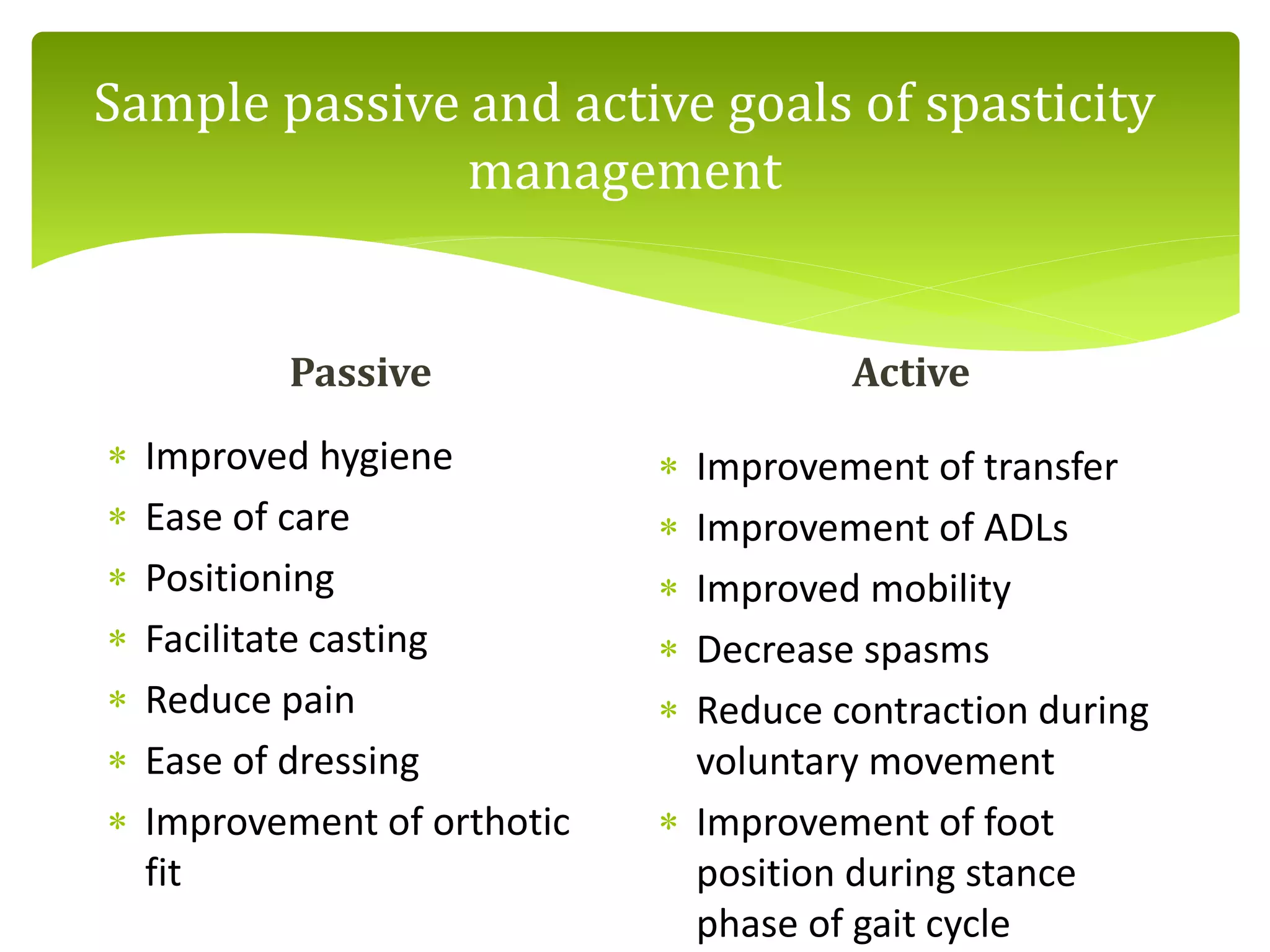 Spasticity management | PPTX