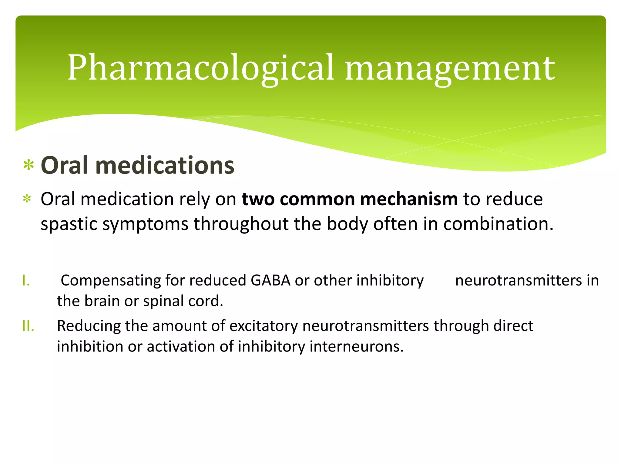 Spasticity management | PPTX