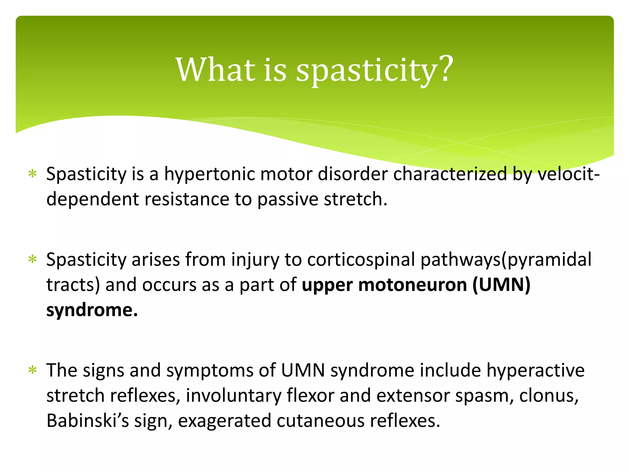 Spasticity management | PPTX