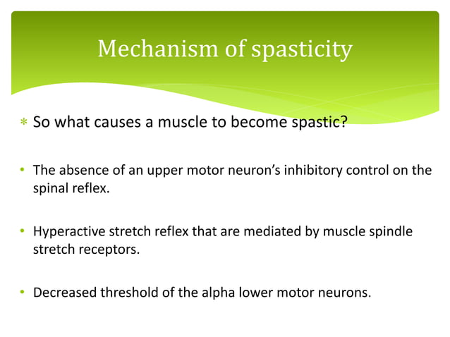 Spasticity management | PPTX | Physical Therapy | Wellness