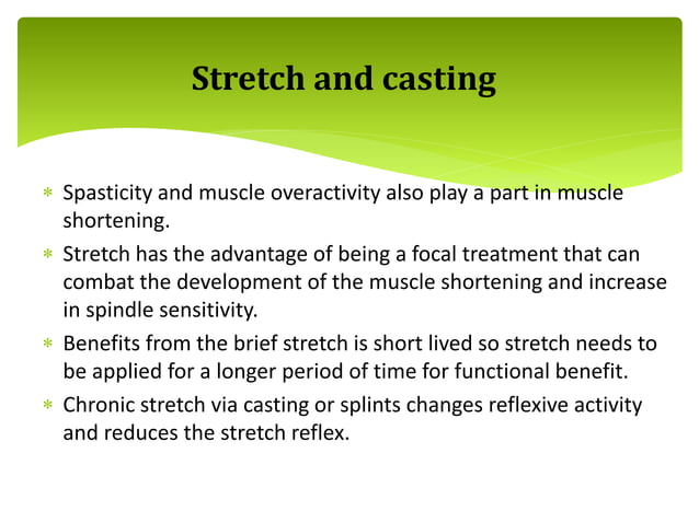Spasticity management | PPTX | Physical Therapy | Wellness