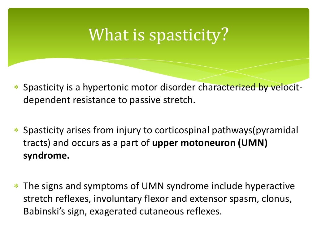 Spasticity management