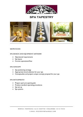 Spa Tapestry Consultancy | PDF