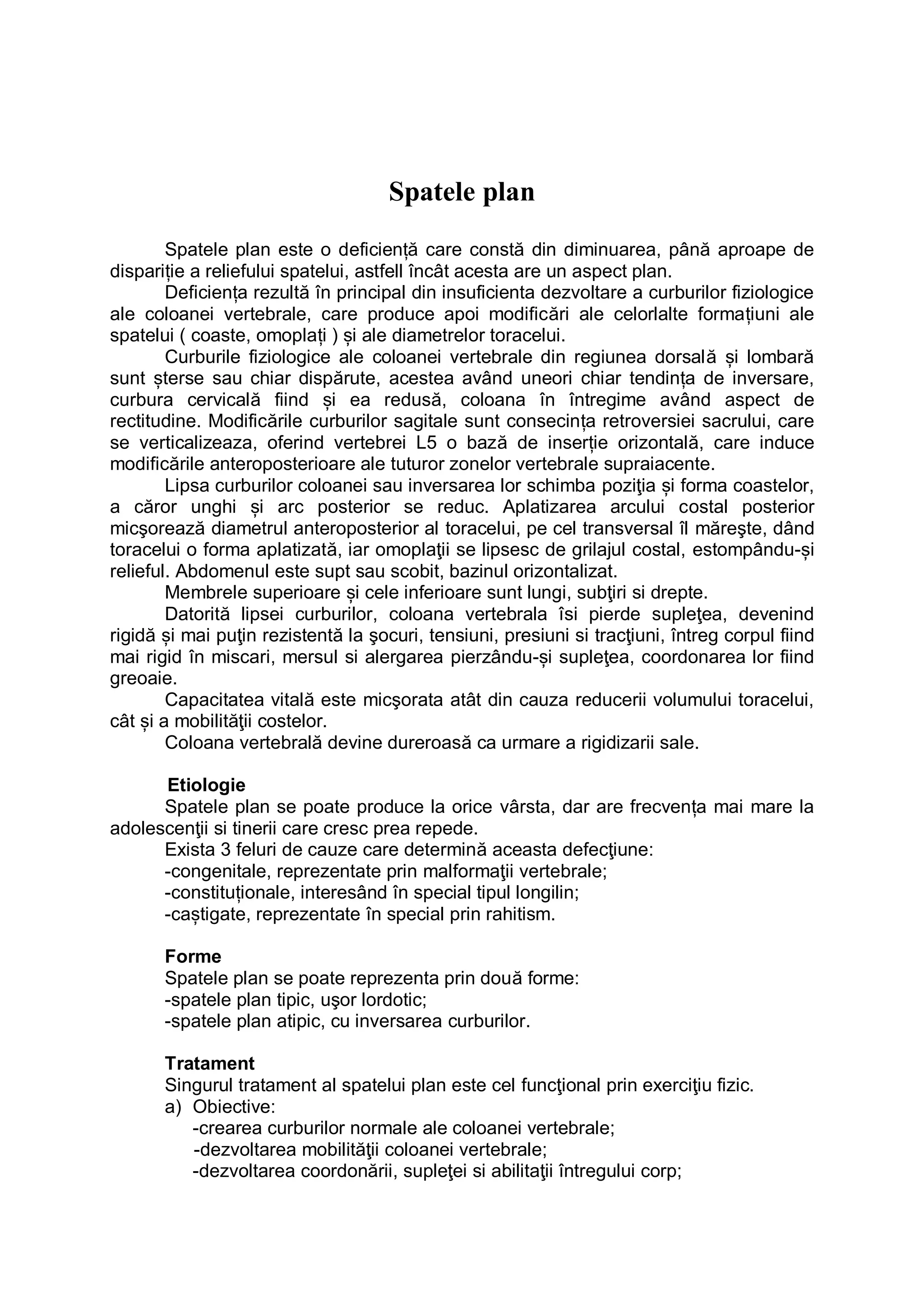 Spatele plan pdf | PDF