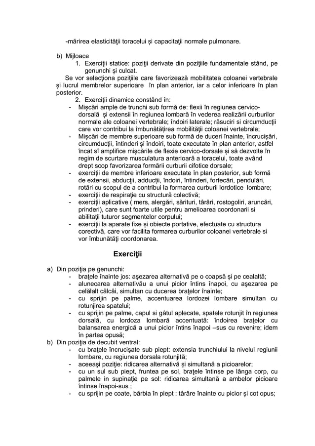 Spatele plan pdf