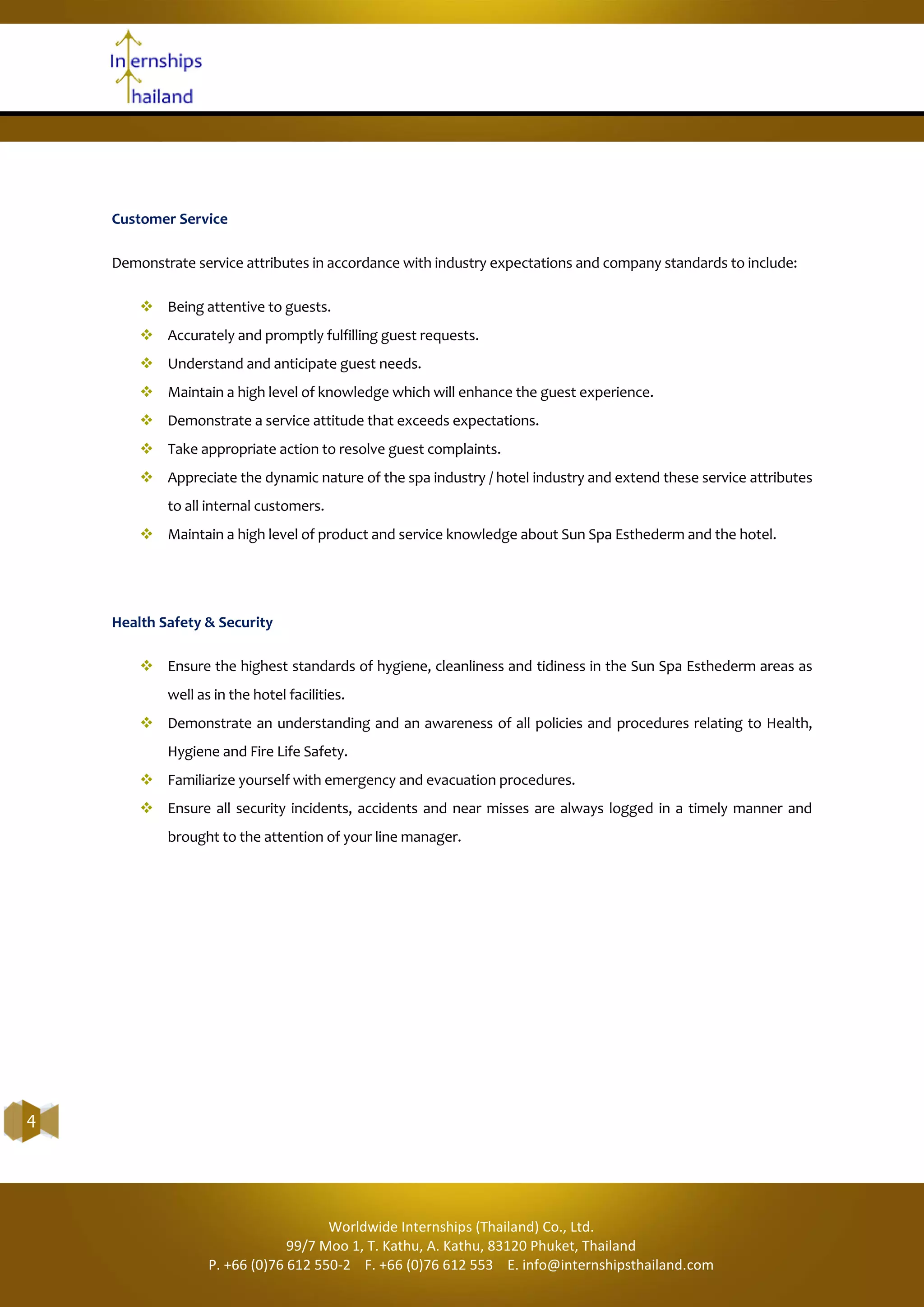 Spa therapist trainee | PDF