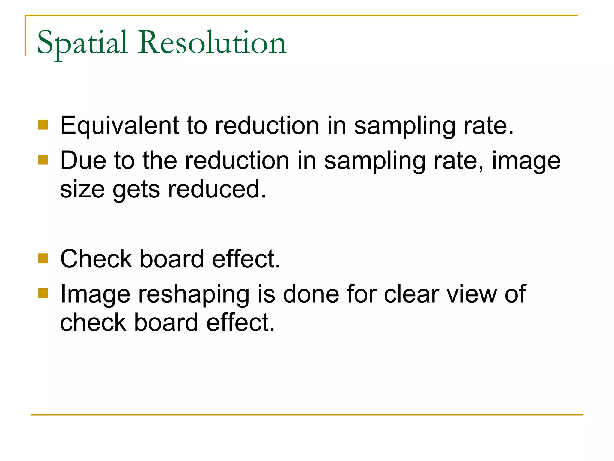 image processing-spatial resolution | PPT