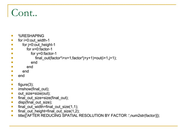 Image Processing Spatial Resolution Ppt