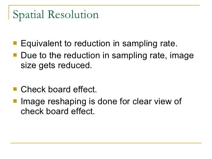 image processing-spatial resolution