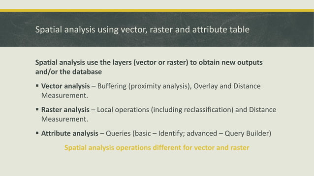spatial analysis introduction and vector type of data.pdf | 3-D ...