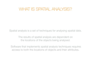 Spatial analysis and Analysis Tools | PDF