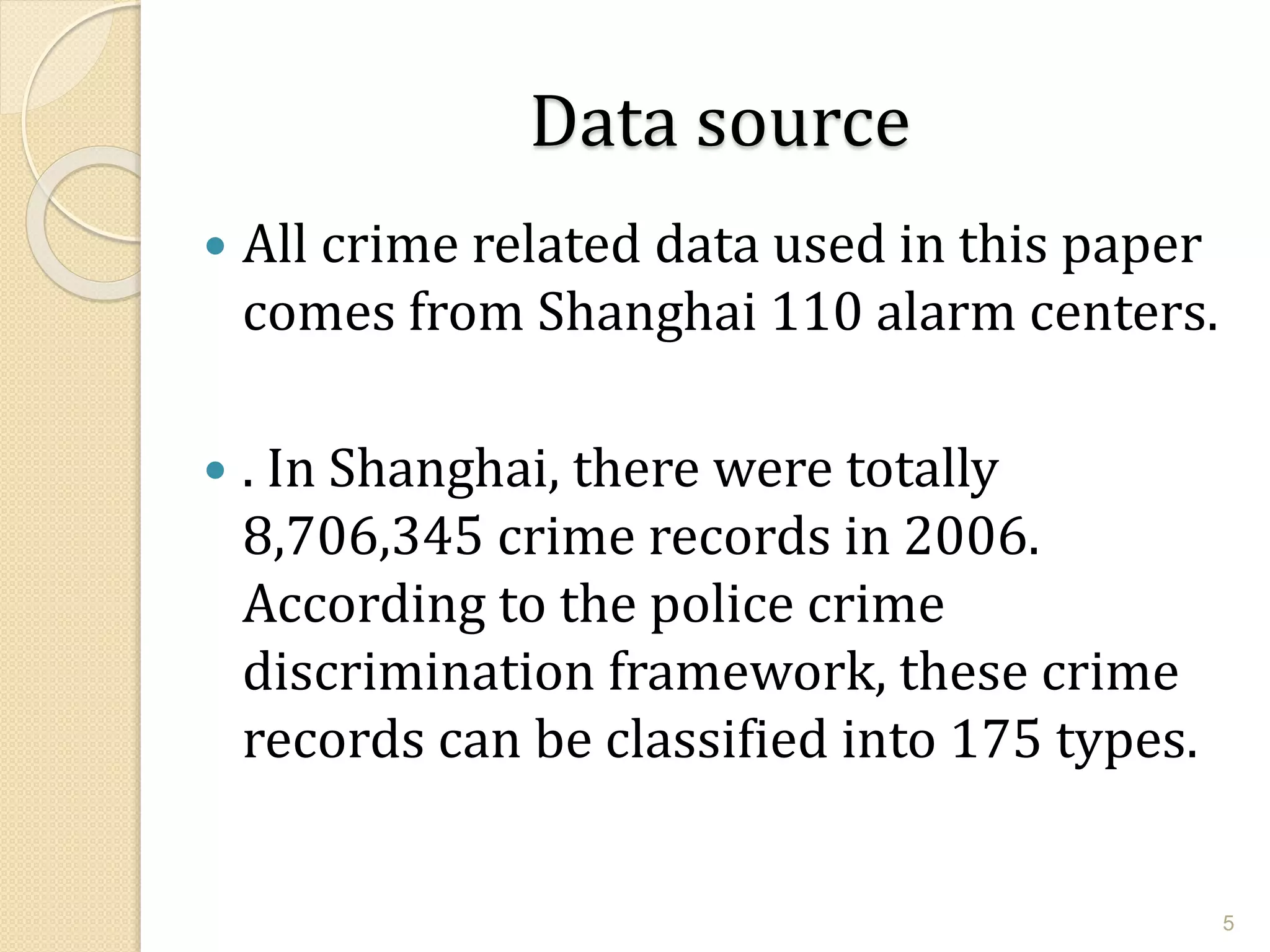 Spatial analysis for crime pattern of metropolis in China | PPTX