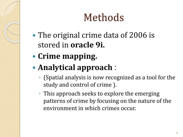 Spatial analysis for crime pattern of metropolis in China | PPTX