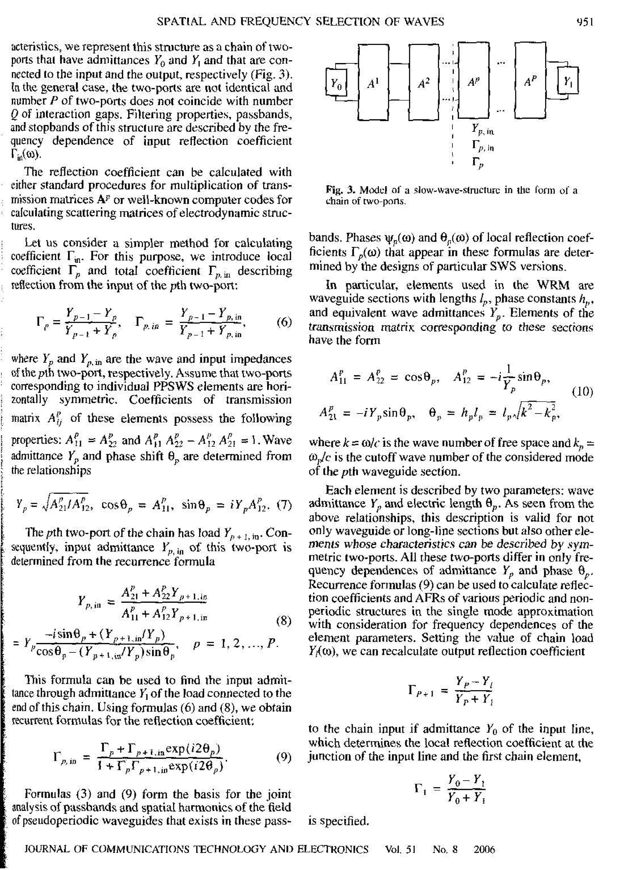 Spatial and frequency selection of waves in pseudoperiodic slow wave structures | PDF | Physics ...