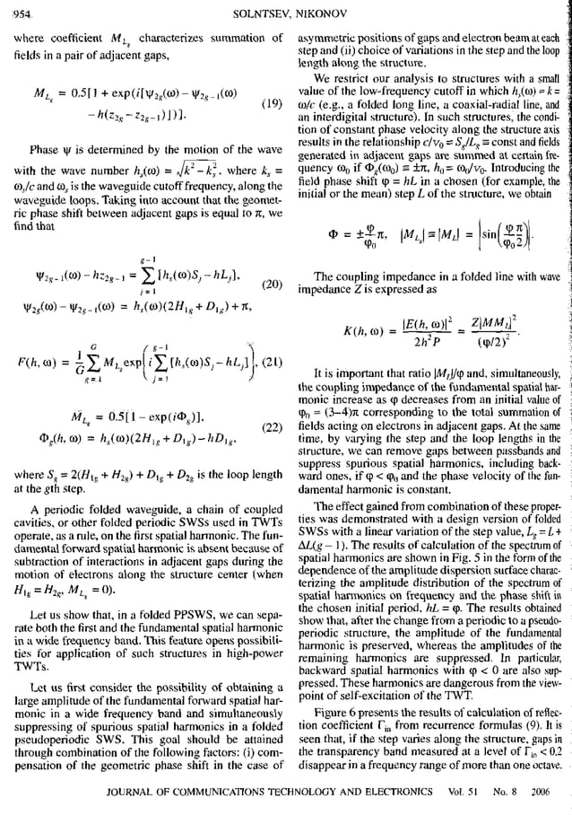 Spatial And Frequency Selection Of Waves In Pseudoperiodic Slow Wave