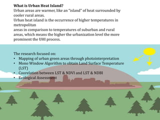 Spatial and temporal distribution of urban heat islands | PPTX
