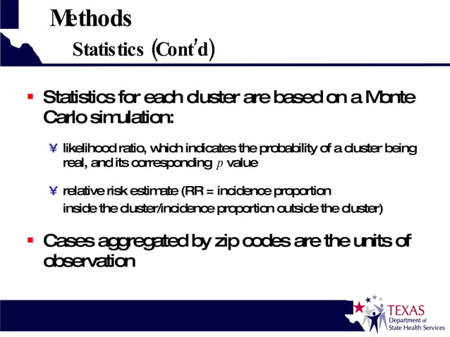 Spatial Clusters Of Hiv Infection By Mode Of Transmission In Texas Ppt