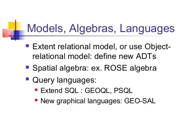 Spatial Database Systems