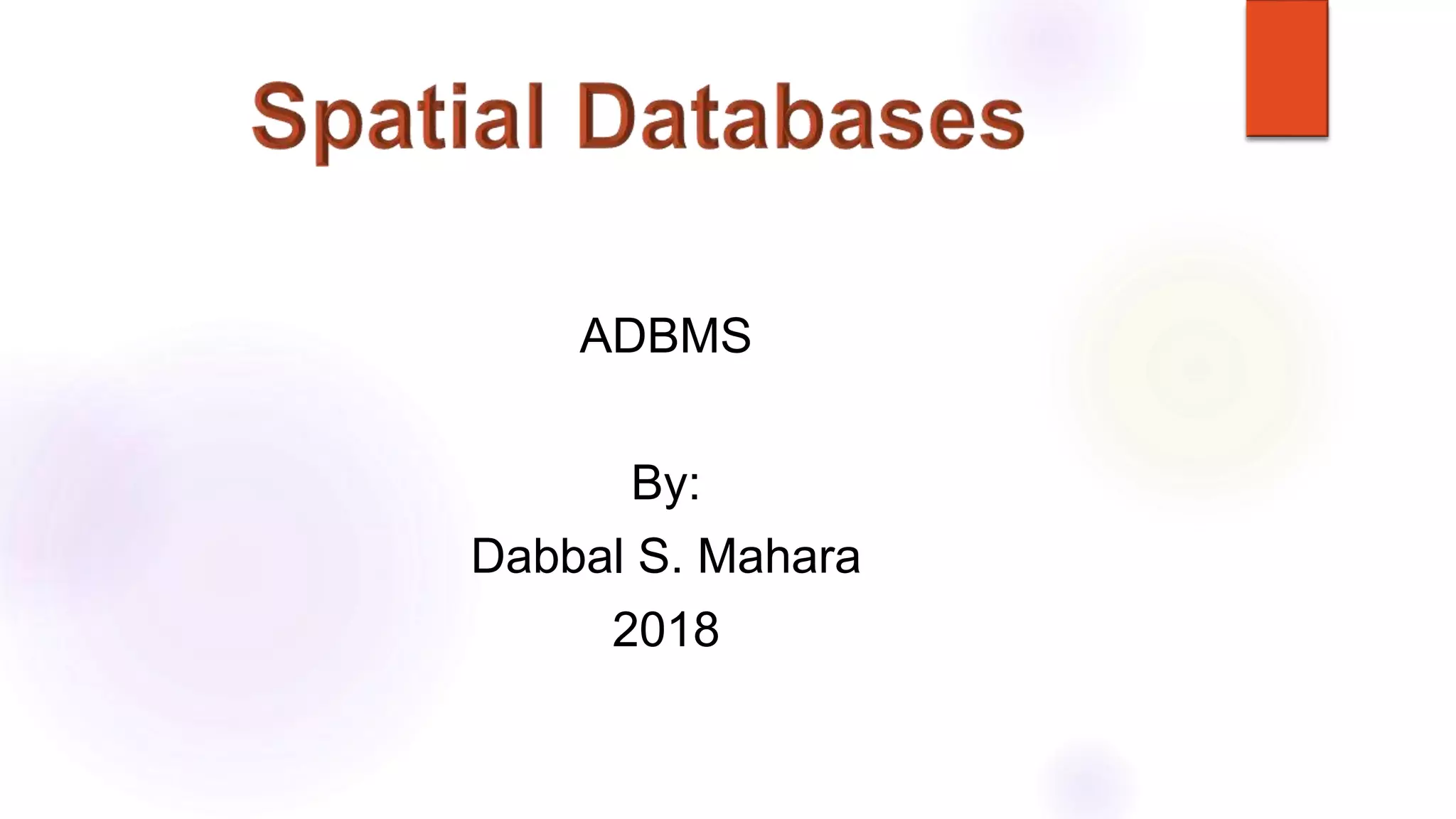 Spatial Databases Pptx