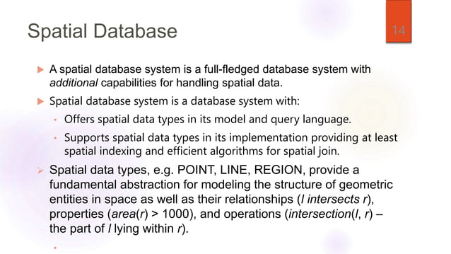 Spatial databases