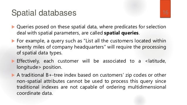 Spatial databases
