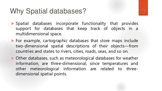 Spatial databases