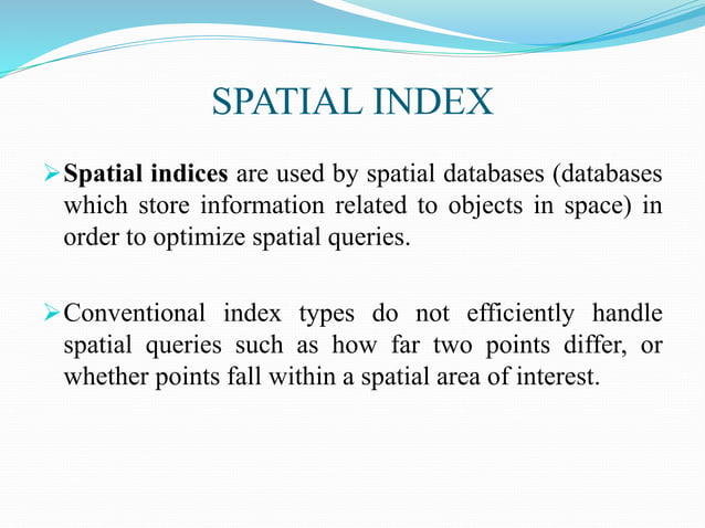 SPATIAL DATABASES.pptx | Databases | Computer Software and Applications