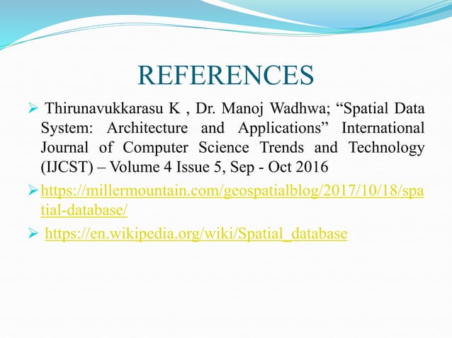 SPATIAL DATABASES.pptx | Databases | Computer Software and Applications