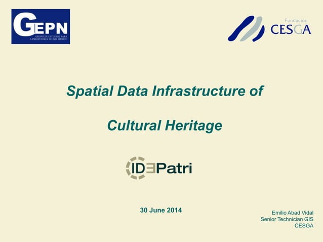 Spatial data infraestructure ID-Patri | PPT