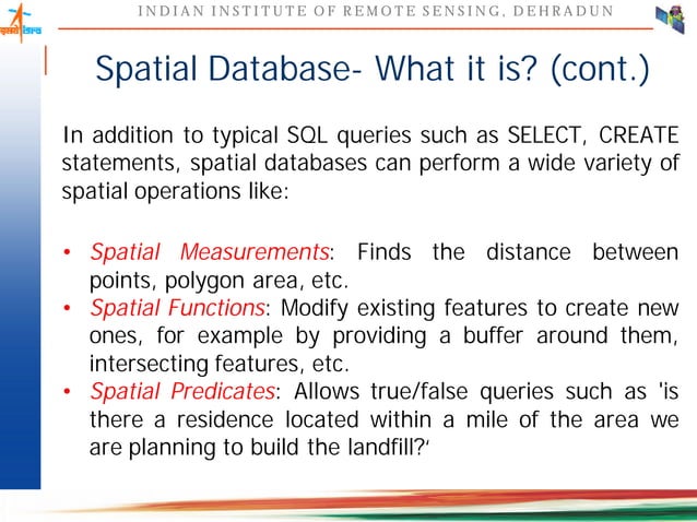 SPATIAL DB IN DATABASE MANAGEMENT SYSTEM | PDF