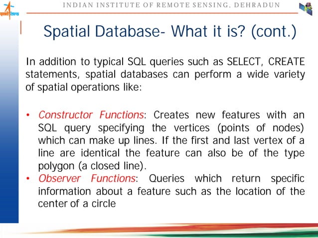 SPATIAL DB IN DATABASE MANAGEMENT SYSTEM | PDF
