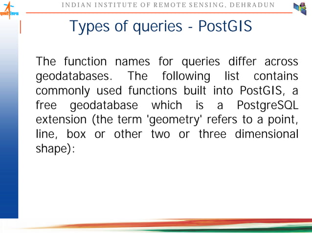 SPATIAL DB IN DATABASE MANAGEMENT SYSTEM | PDF