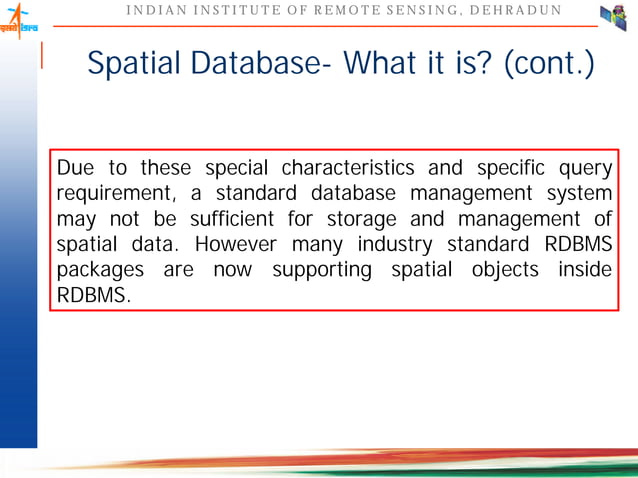 SPATIAL DB IN DATABASE MANAGEMENT SYSTEM | PDF