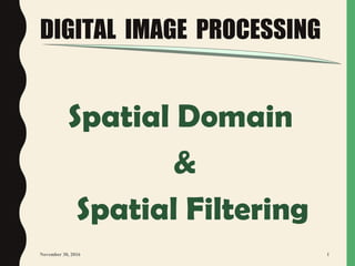 Spatial domain and filtering | PPT
