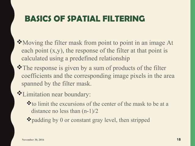 Spatial domain and filtering | PPT