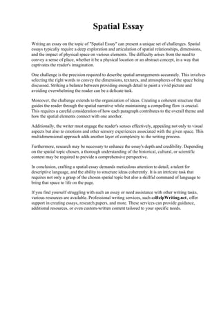 Spatial Essay.pdf