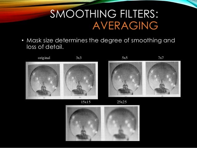 Spatial filtering using image processing