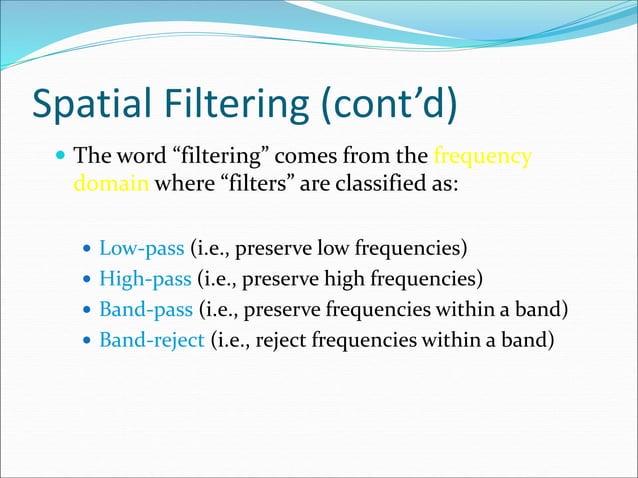 Spatial filtering | PPT