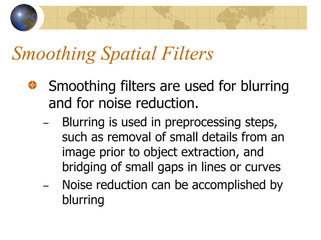 Spatial Filtering Ppt Photo Editing Software Computer Software And Applications