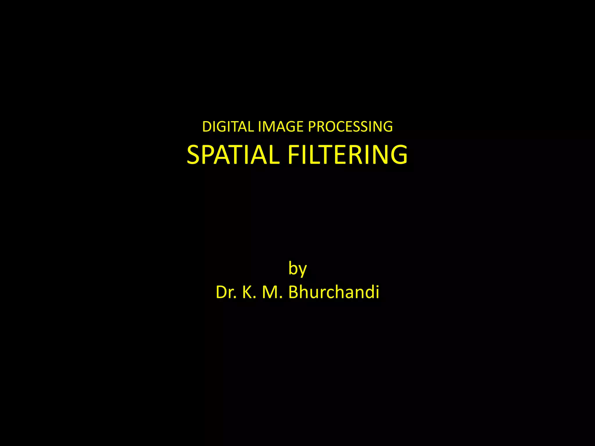 Spatial filtering | PDF