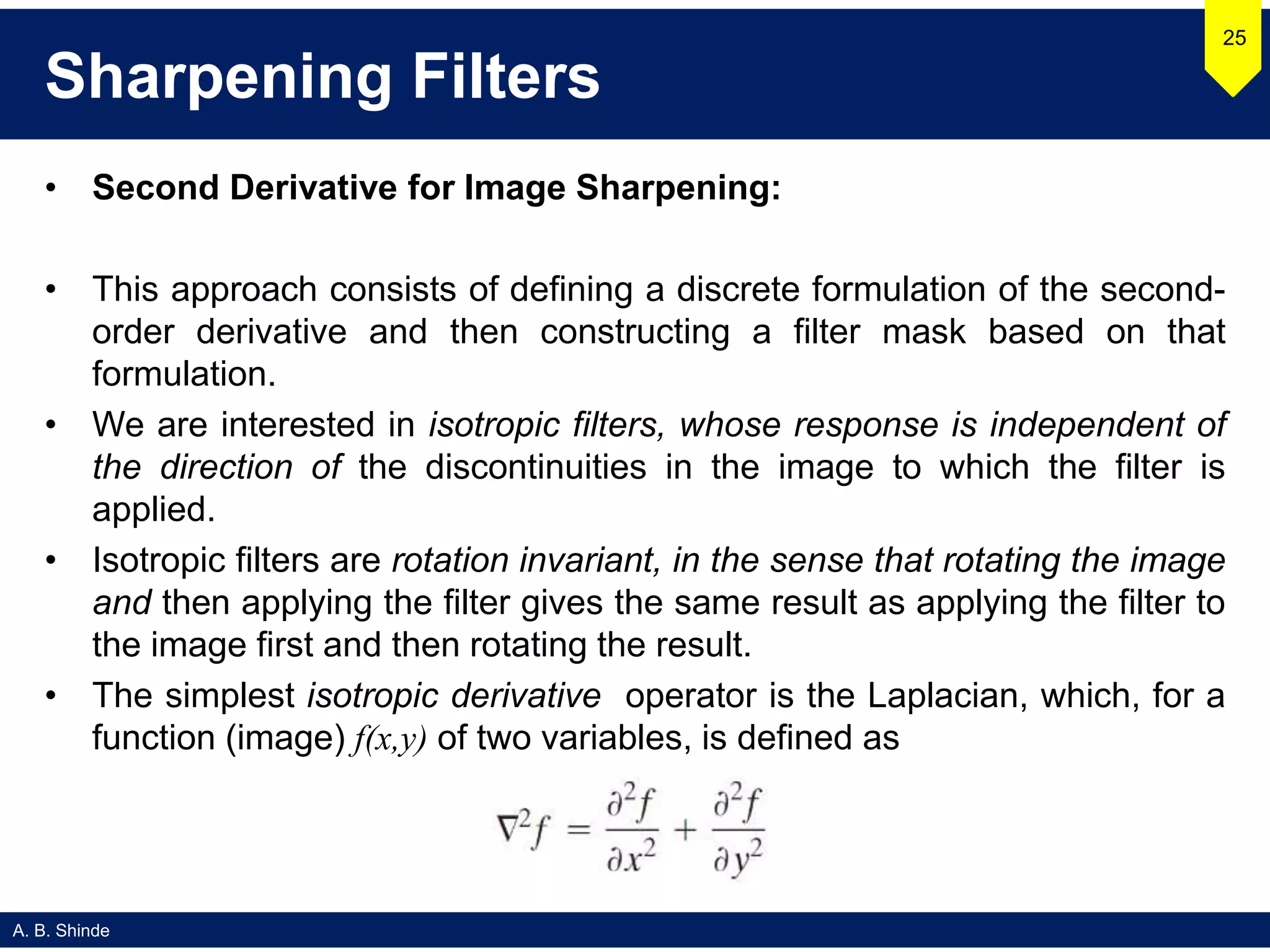 Image Processing: Spatial filters | PPSX