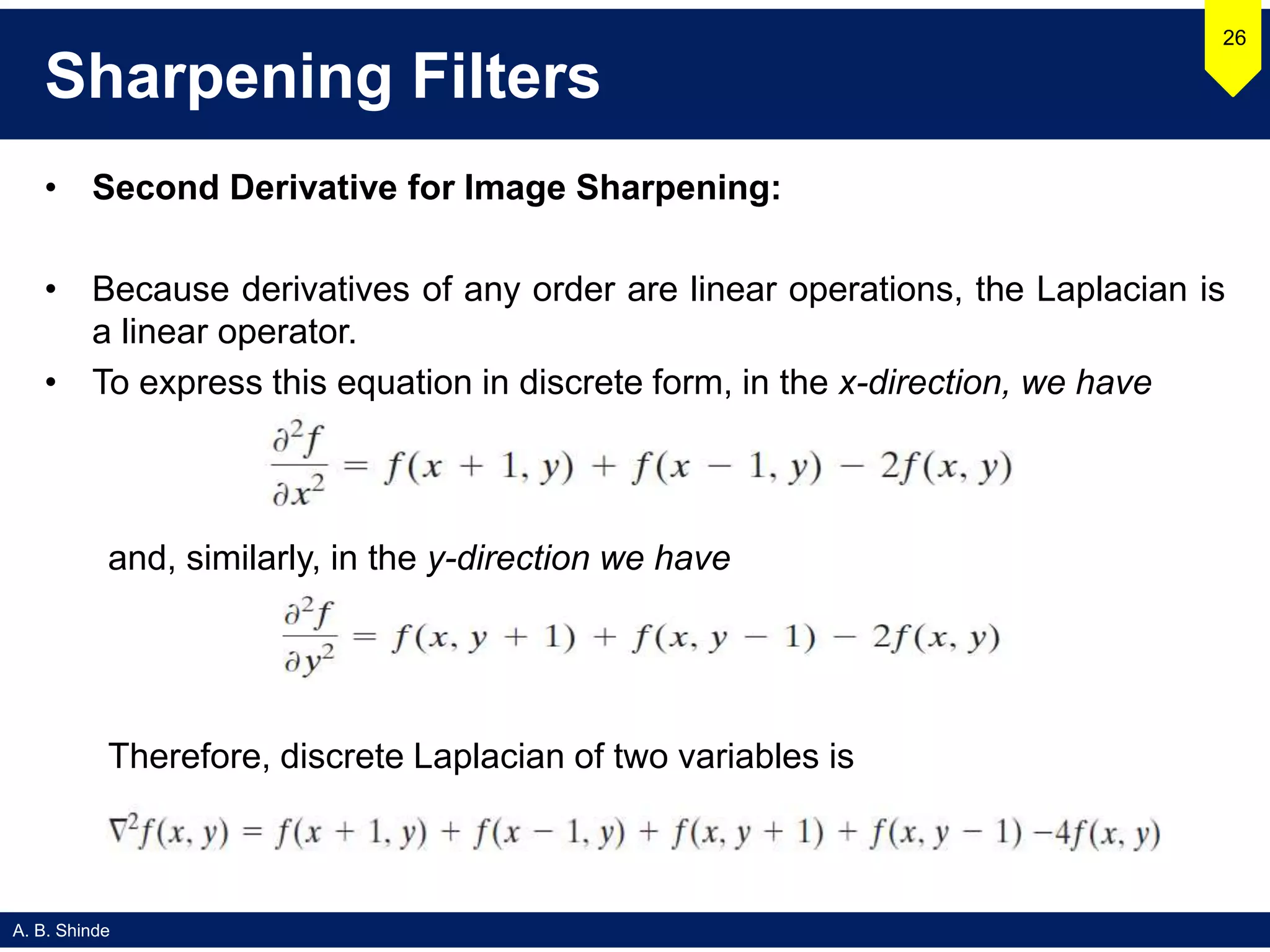 Image Processing: Spatial filters | PPSX