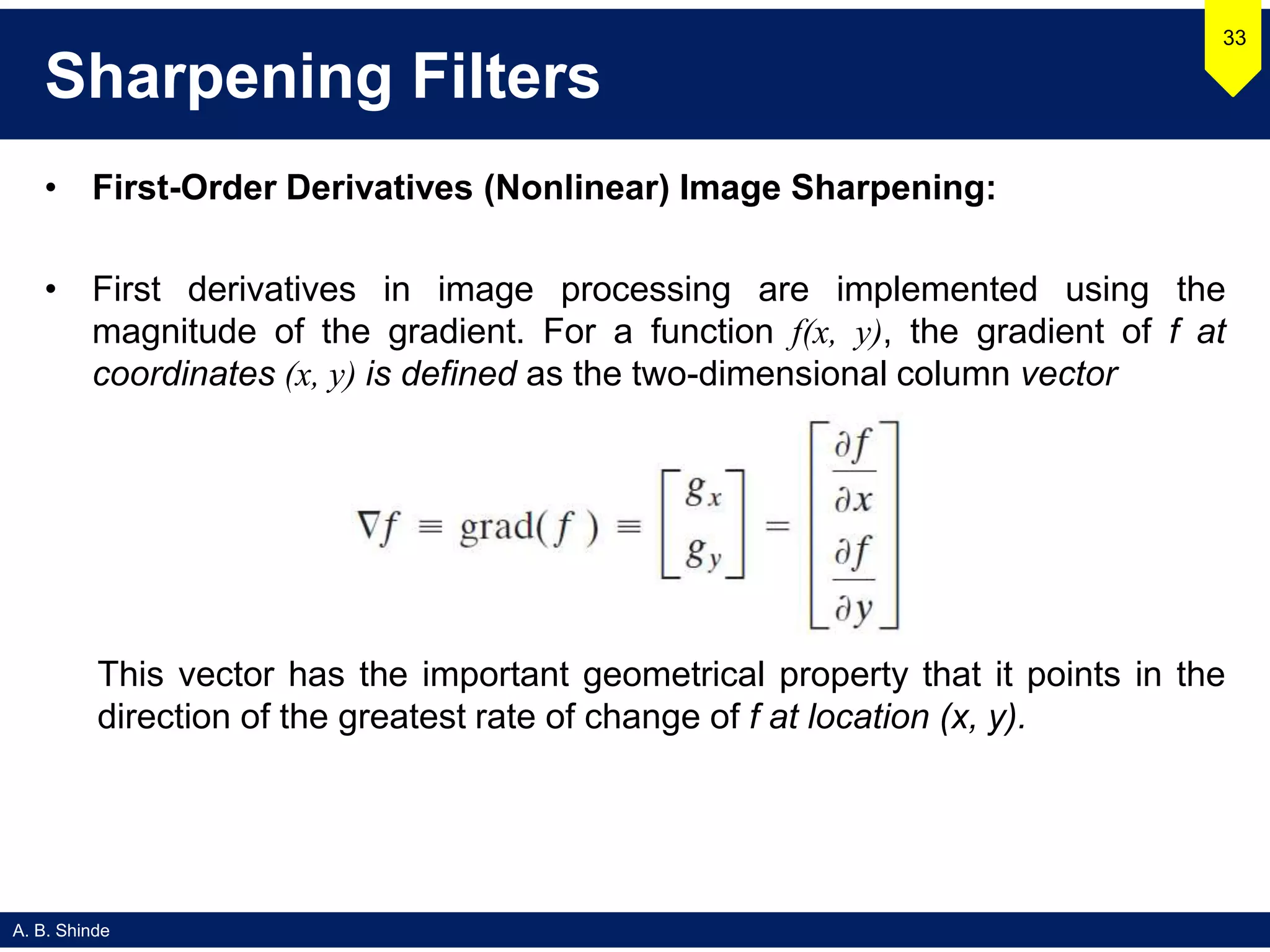 Image Processing: Spatial filters | PPSX