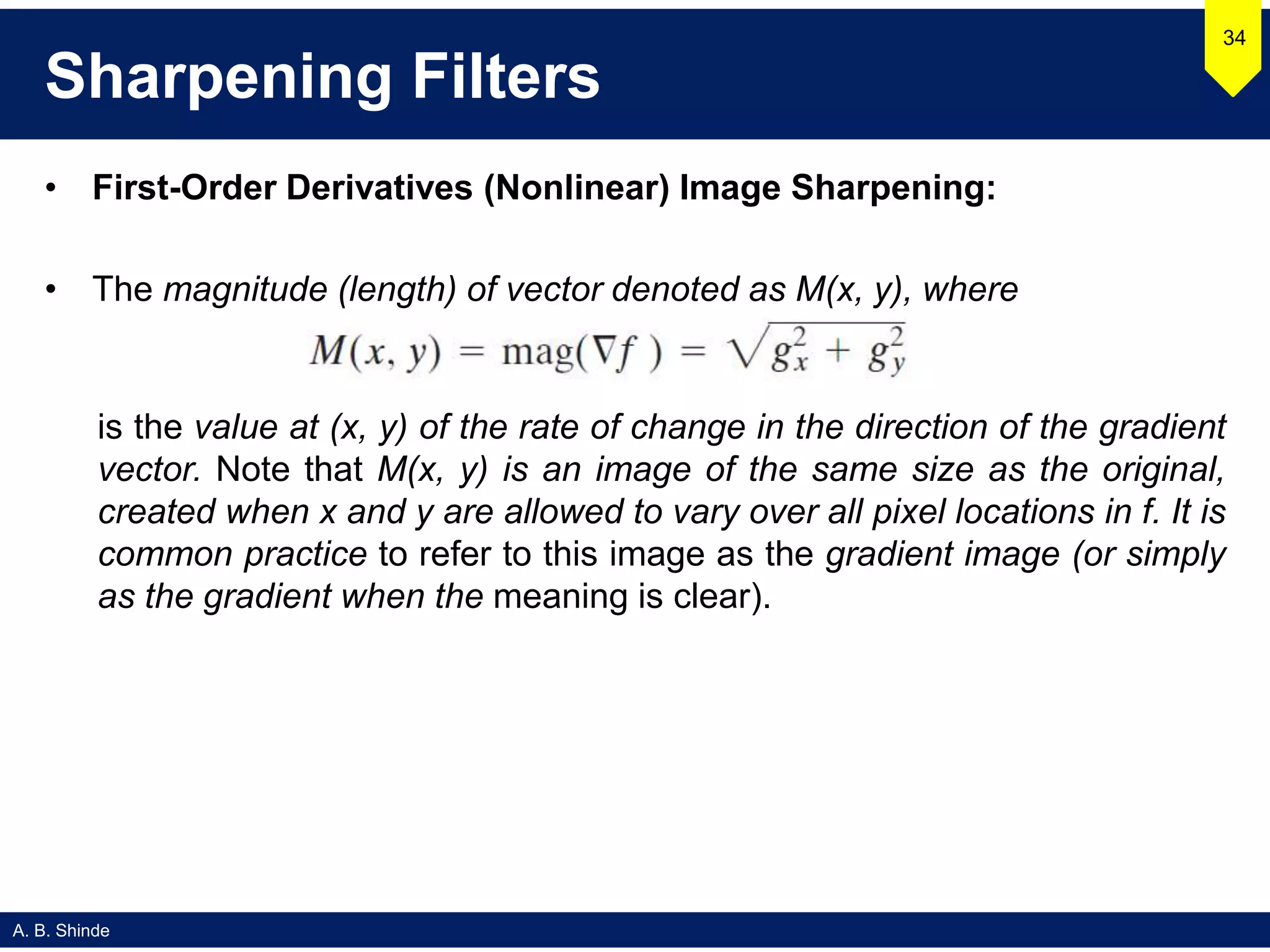 Image Processing: Spatial filters | PPSX