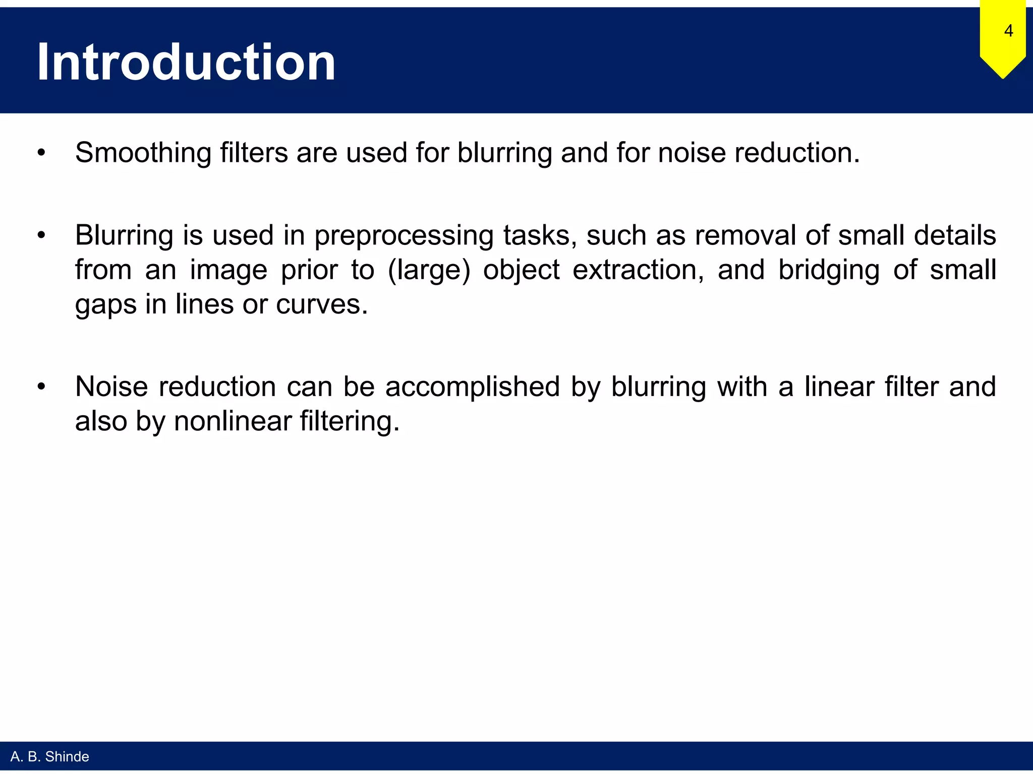 Image Processing: Spatial filters | PPSX