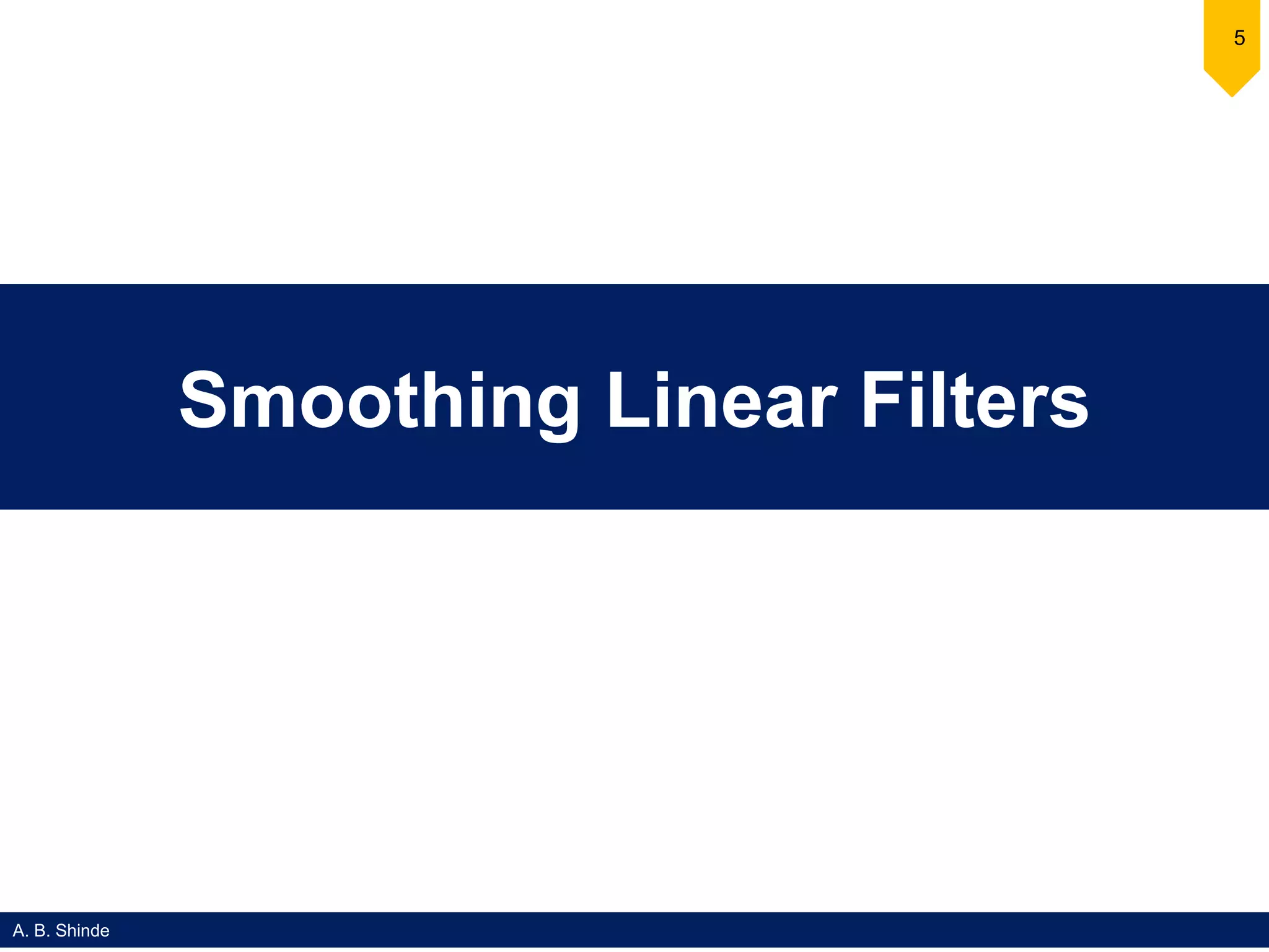 Image Processing: Spatial filters | PPSX